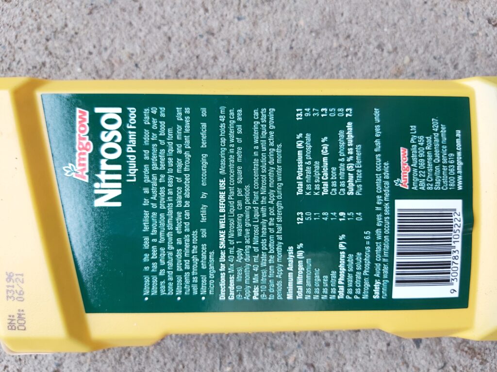 Nitrosol liquid plant food 500mL | Camden Nurseries