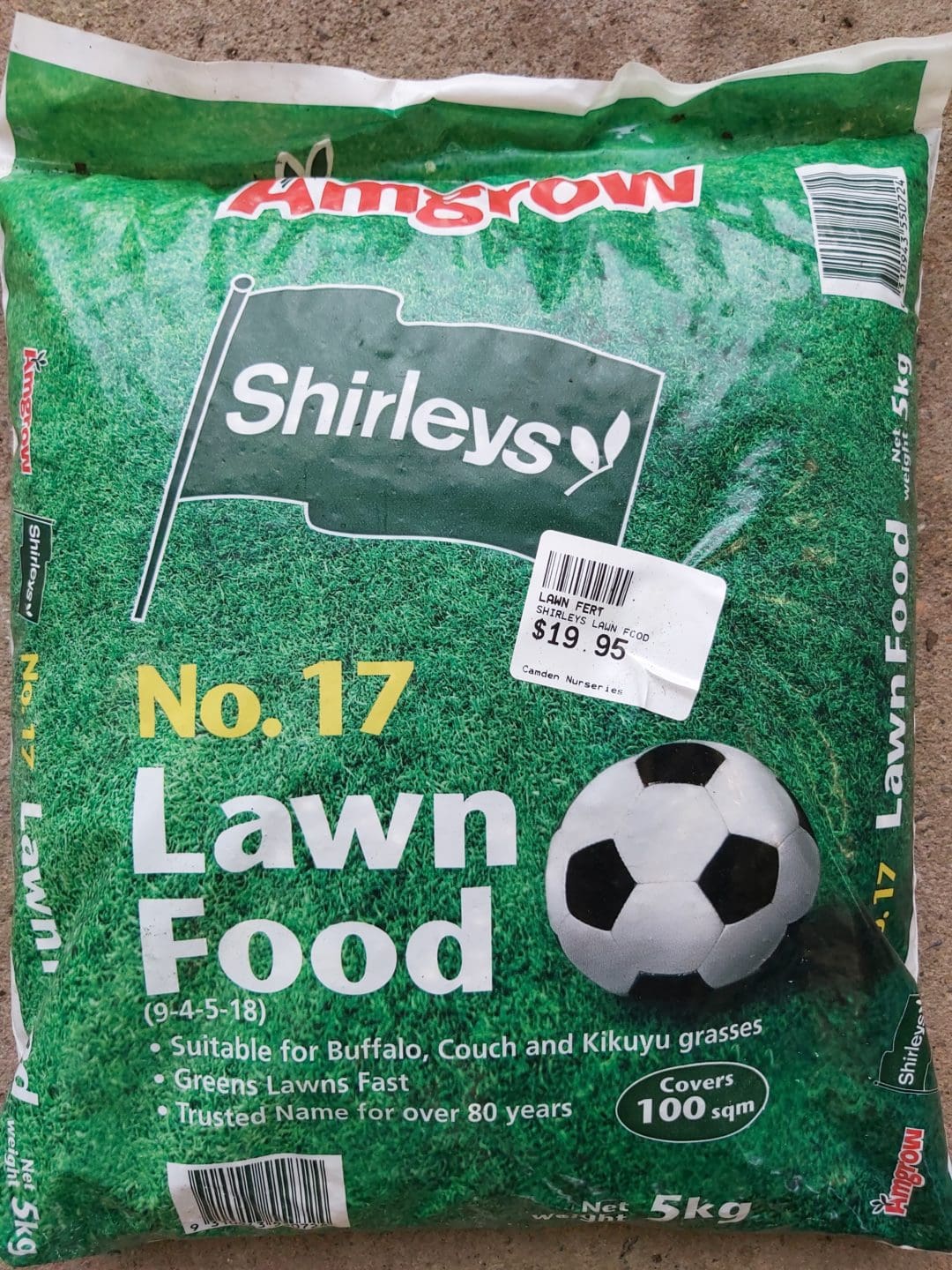 Shirleys No. 17 lawn food 5kg | Camden Nurseries