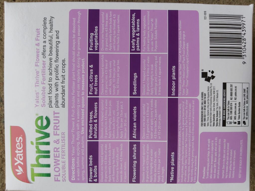 Thrive flower and fruit 500g | Camden Nurseries